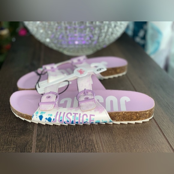 Justice | Shoes | Justice Purple Tie Dye Slide Sandal Size 6 | Poshmark